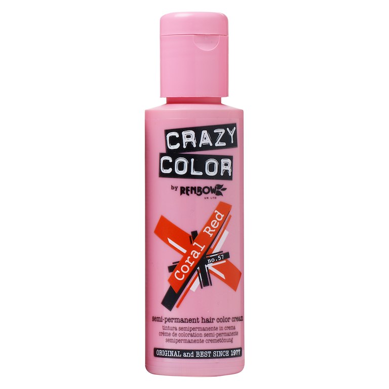 Polutrajna farba CRAZY COLOR 100ml Coral Red