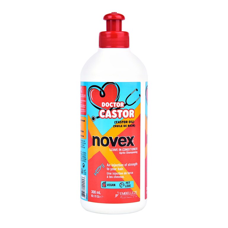 Balzam bez ispiranja protiv opadanja kose sa ricinusovim uljem NOVEX Doctor Castor 300ml