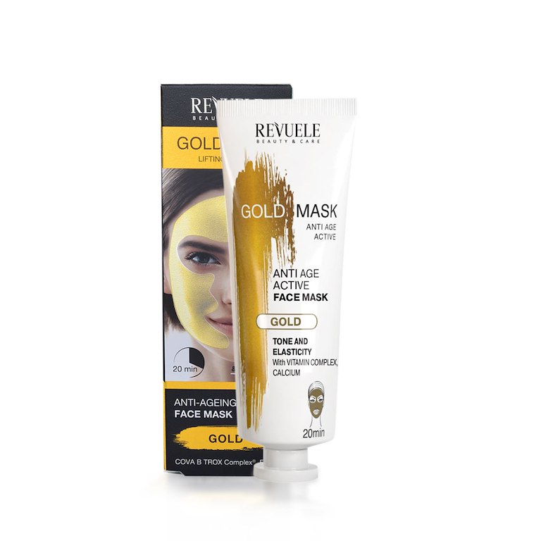 Zlatna maska za zatezanje kože lica REVUELE Anti-Age Lifting Effect 80ml
