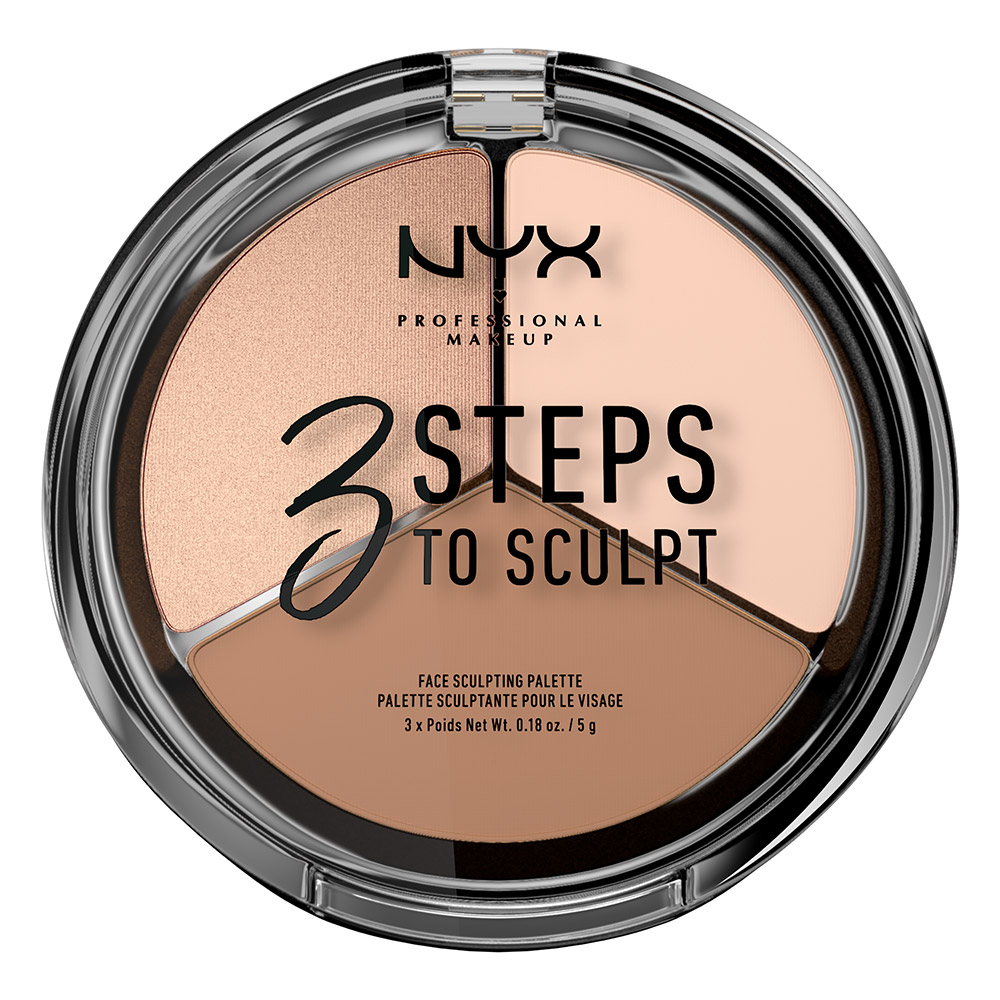 Paleta za konturisanje lica NYX Professional Makeup 3 Steps to Sculpt – Fair 3STS01 3x5g