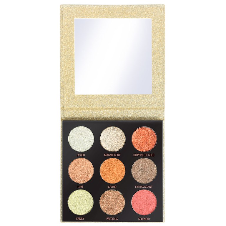 Paleta presovanih glitera MAKEUP REVOLUTION Pressed Glitter Palette 10.8g-Midas Touch