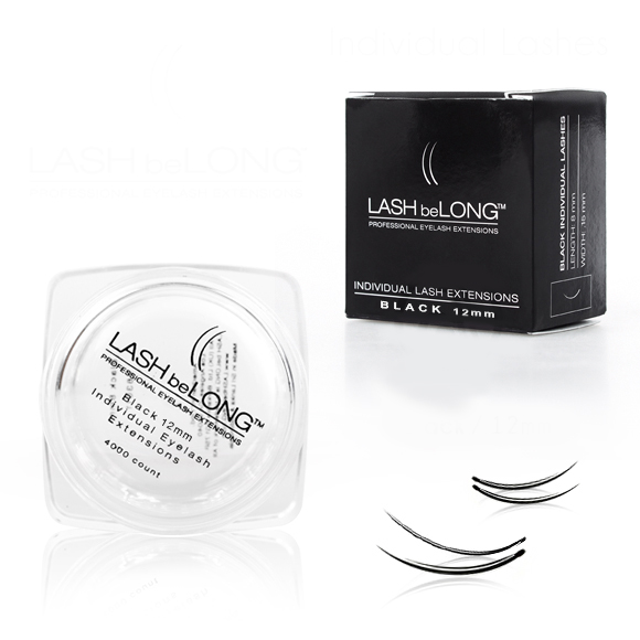 LASH beLONG svilene trepavice CRNE – 12mm M/L