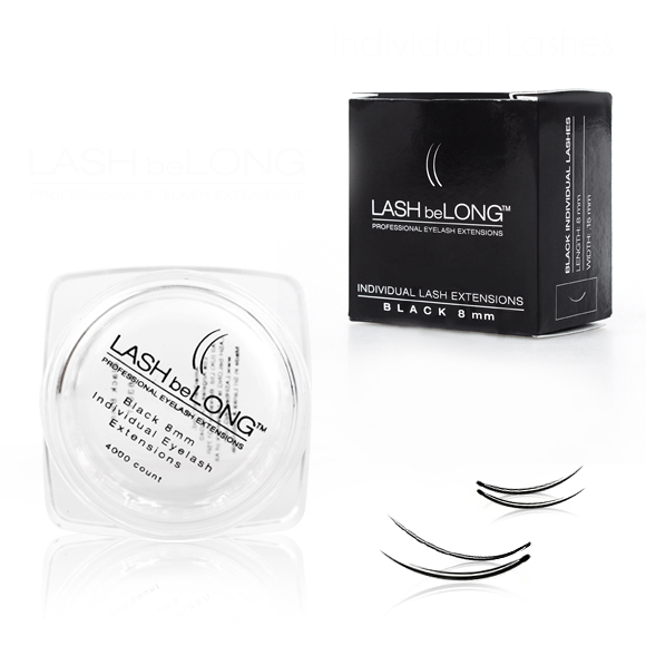 LASH beLONG svilene trepavice CRNE 8mm M/L