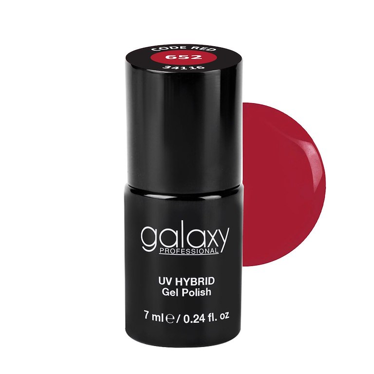 Trajni lak za nokte UV/LED GALAXY Hybrid 7ml Code Red S652