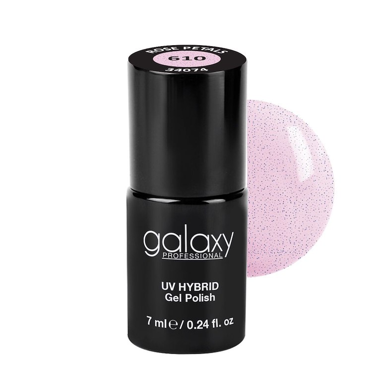 Trajni lak za nokte UV/LED GALAXY Hybrid 7ml Rose Petals S610