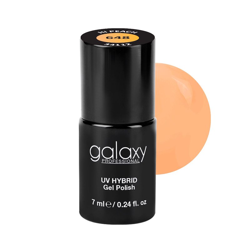 Trajni lak za nokte UV/LED GALAXY Hybrid 7ml Hi Peach S648