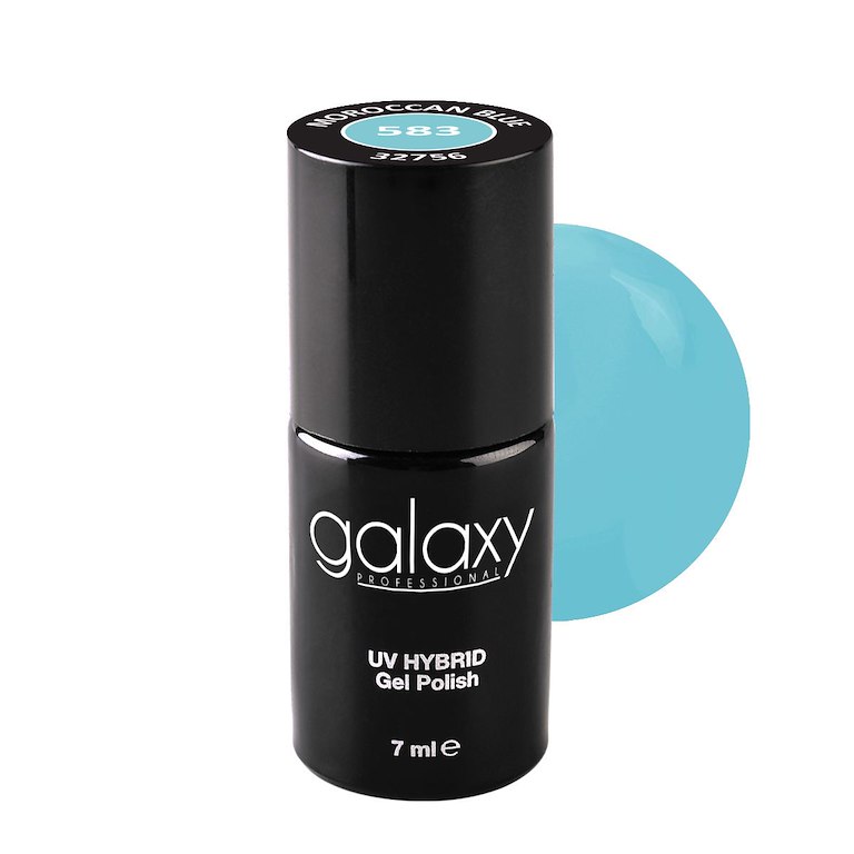 Trajni lak za nokte UV/LED GALAXY Hybrid 7ml Moroccan Blue S583