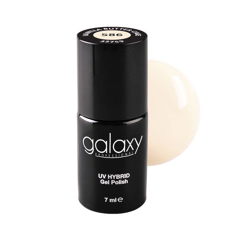 Trajni lak za nokte UV/LED GALAXY Hybrid 7ml Vanilla Butter Cake S586