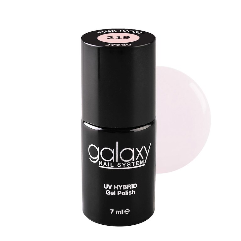 Trajni lak za nokte UV/LED GALAXY Hybrid 7ml Pink Ivory S219