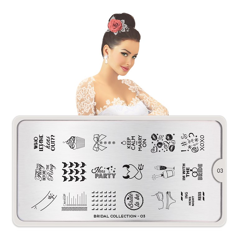 Stamping Nail Art Image Plate Bridal 03