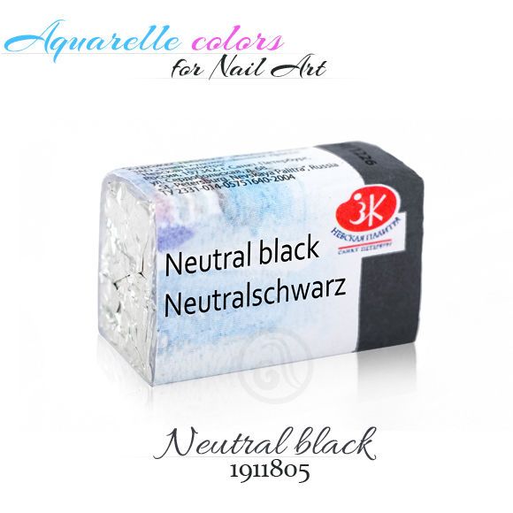 Nail Art akvarel boja 3K Neutral Black