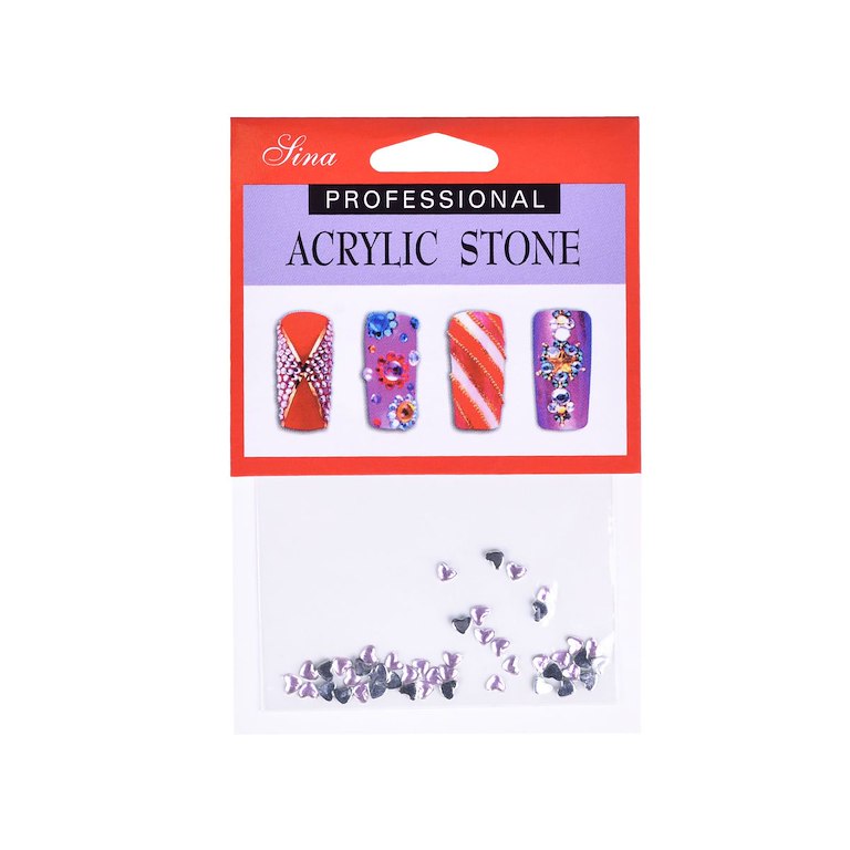 Cirkoni za Nail Art HS 3mm Heart 48/1 Light Lilac HS48-11