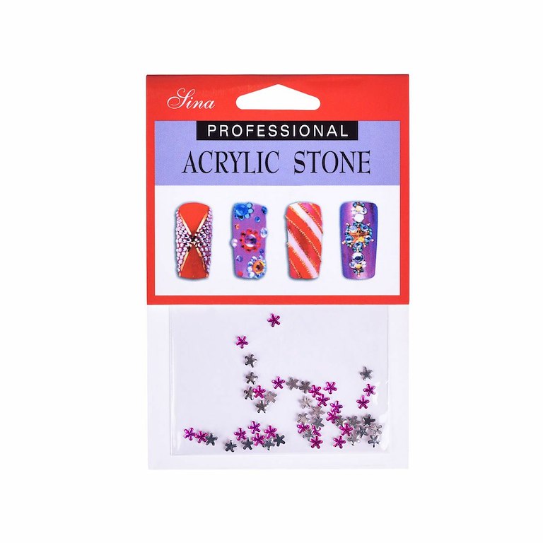 Cirkoni za Nail Art HS 3mm Heart 48/1 Red HS 48-5