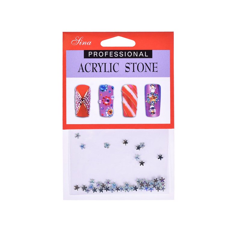 Cirkoni za Nail Art FLS Flowers 48/1 Light Blue FLS48AB-2