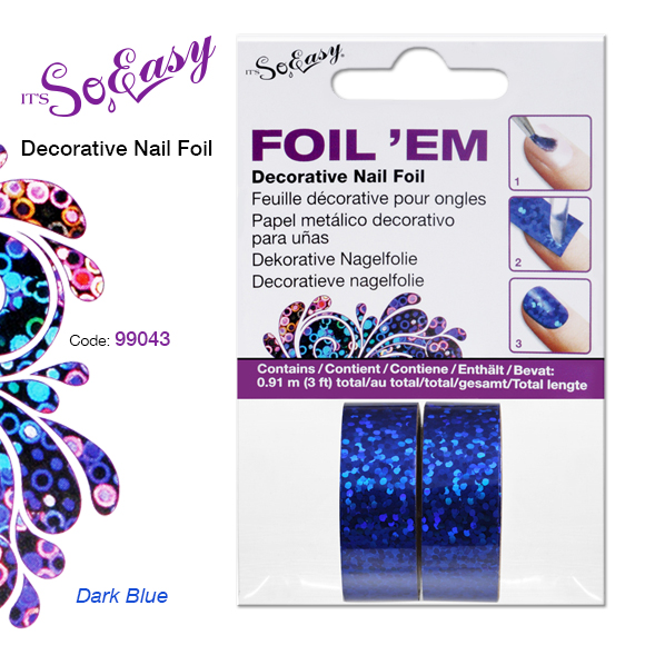 Prenosna folija za Nail Art TAMNO PLAVA