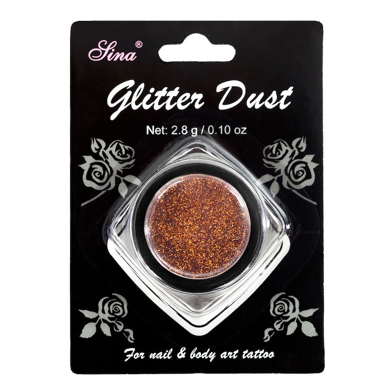 Glitter prah za nokte i telo 2.8g Zlatno-crveni DUSTB-06