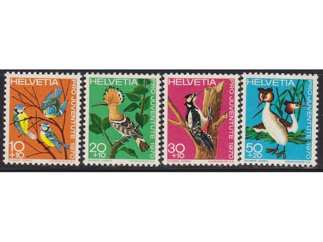 Svajcarska 1970 Pro juventute ptice cisto