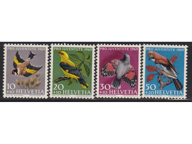 Svajcarska 1969 Pro juventute ptice cisto