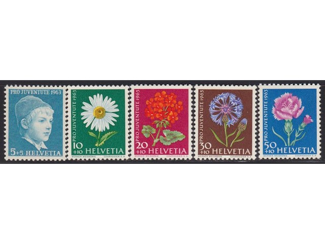 Svajcarska 1963 Pro juventute flora cisto