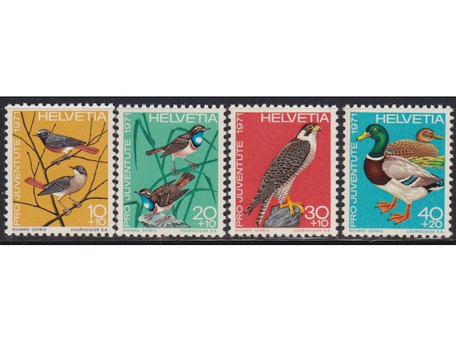 Svajcarska 1971 Pro juventute ptice cisto