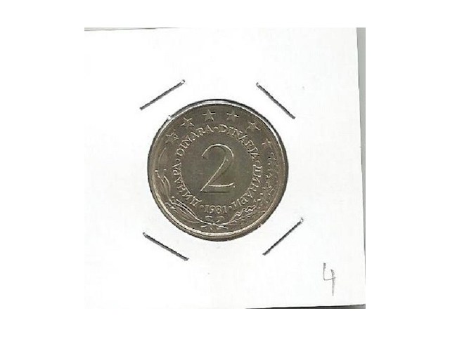d4 Jugoslavija 2 dinara 1981.