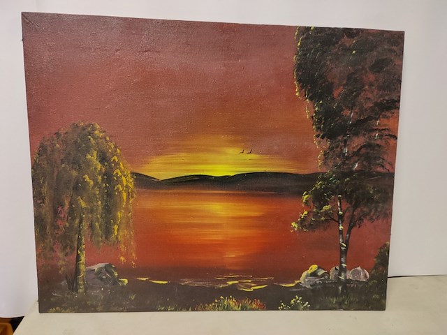 2 slike `Priroda` i `Zalazak sunca` M. Gorgioski