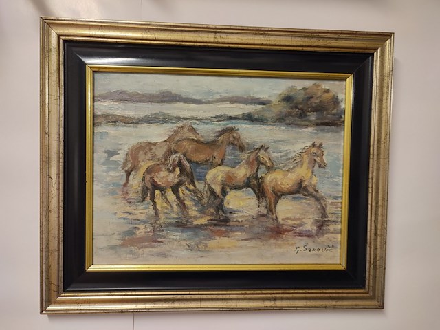Slika `Konji u plićaku` Šaković
