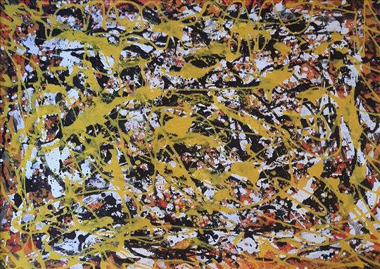 Yellow Pollock akril na platnu