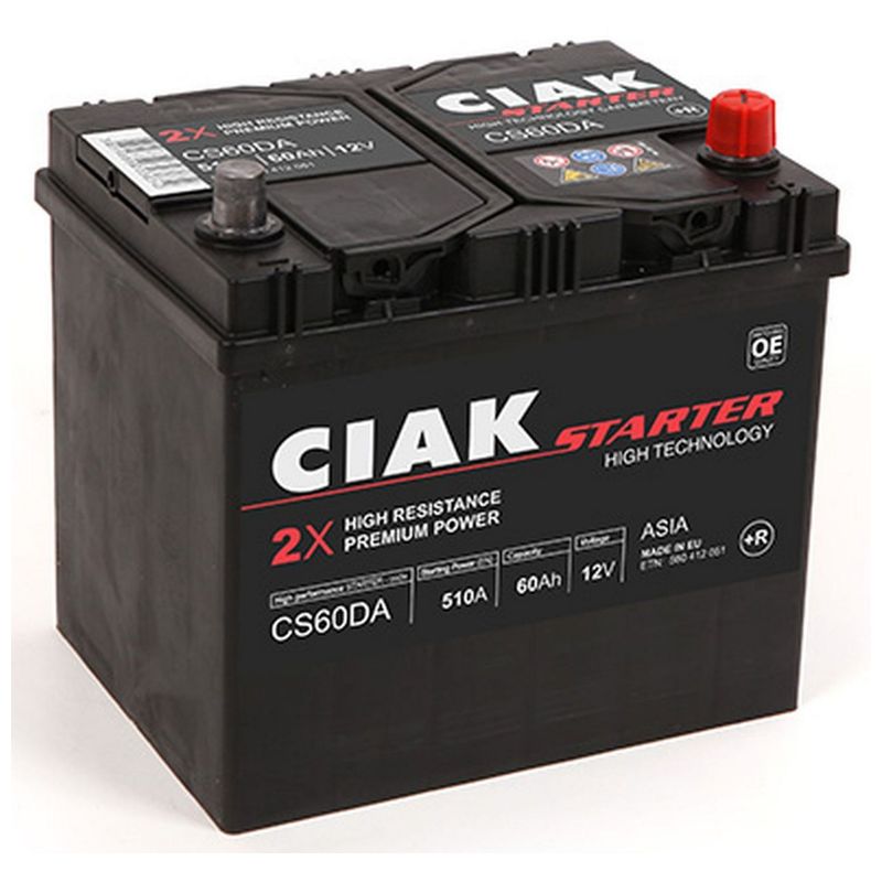 Akumulator CIAK Starter Asia 12 V 60 Ah +D