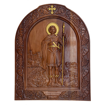 Ikona Sveti Georgije - Đurđic duborez 26x32cm