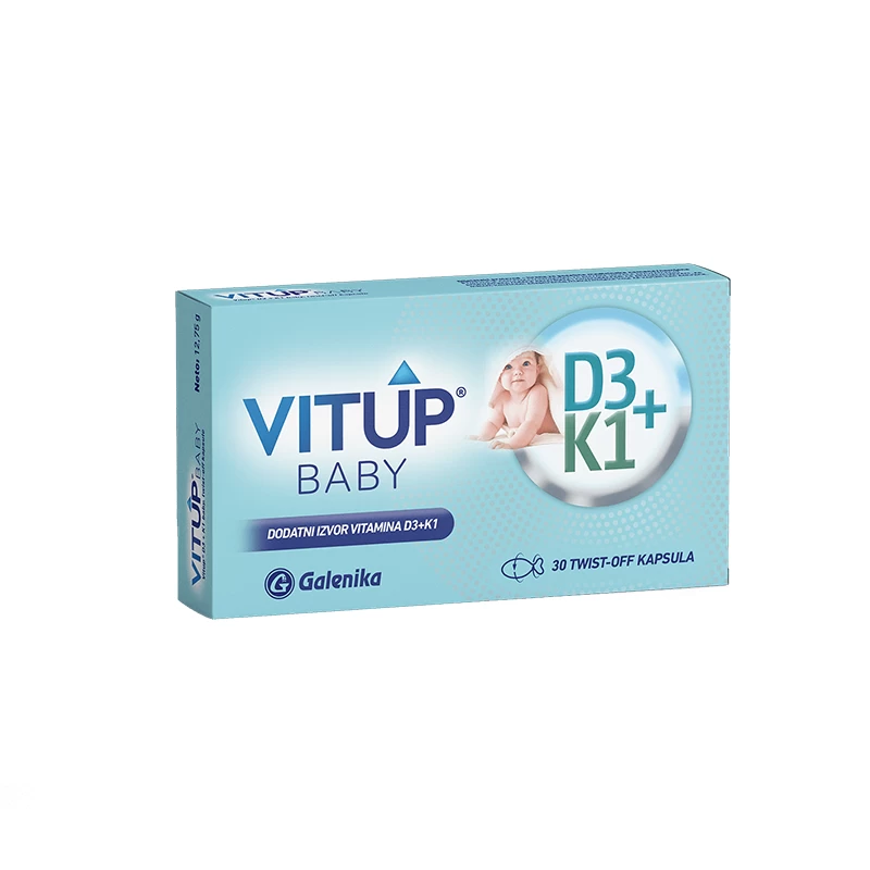 Vitup D3 + K1 baby 30 twist-off kapsula Gelinka