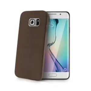 Celly Celly Futrola Leggera od eko kože za GALAXY S6 EDGE braon (COVERS6EBR)