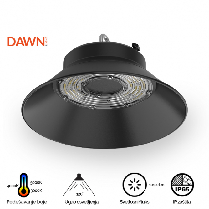DAWN LED REFLEKTOR BR-FL80W-02K CCT 10400lm 120° IP65