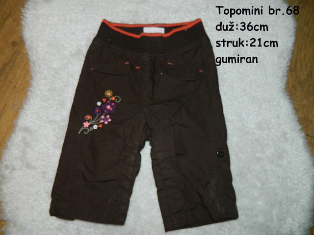 Topomini postavljene pantalone br.68-kao NOVE