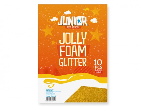 Jolly glitter foam, eva pena sa šljokicama, zlatna, A4, 10K ( 134190 )