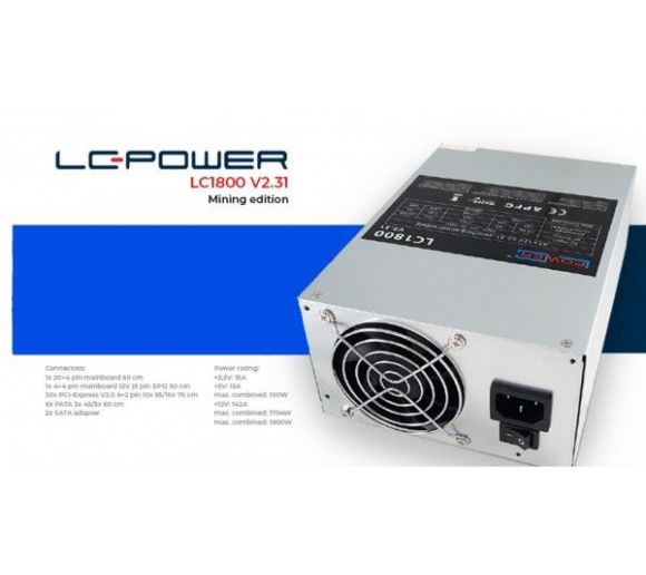 LC-POWER - Napajanje 1800W LC1800 ATX V2.31 Mining Edition