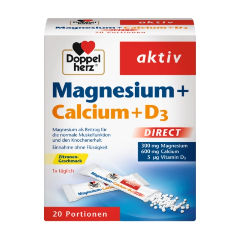 Doppelherz Aktiv Magnezijum + Kalcijum + D3 20 direkt kesica