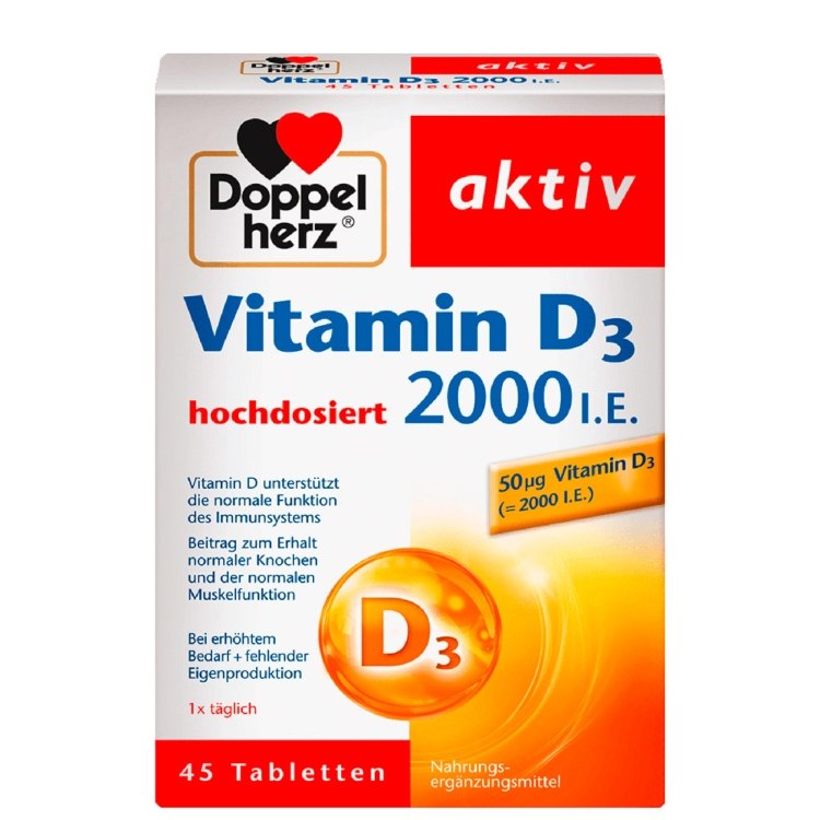 Doppelherz Aktiv vitamin D3 2000IU 45 tableta