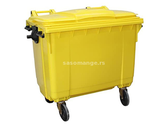 Plastični kontejner 770l ravan poklopac žuta 1018-7