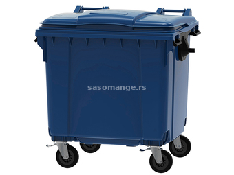 Plastični kontejner 1100l ravan poklopac plava 5015-10