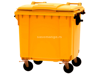 Plastični kontejner 1100l ravan poklopac narandžasta 2008-10