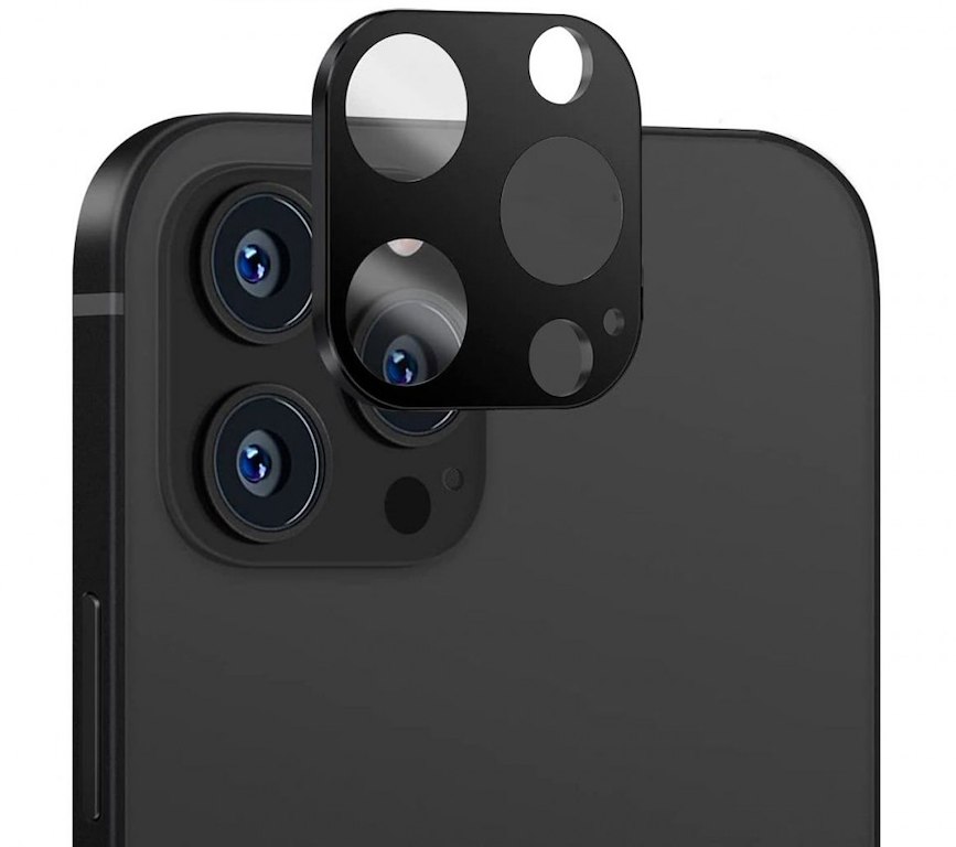 Zaštitno staklo za kameru za iPhone 13 Pro 2021 (6.1"), iPhone 13 Pro Max 2021 (6.7") crno