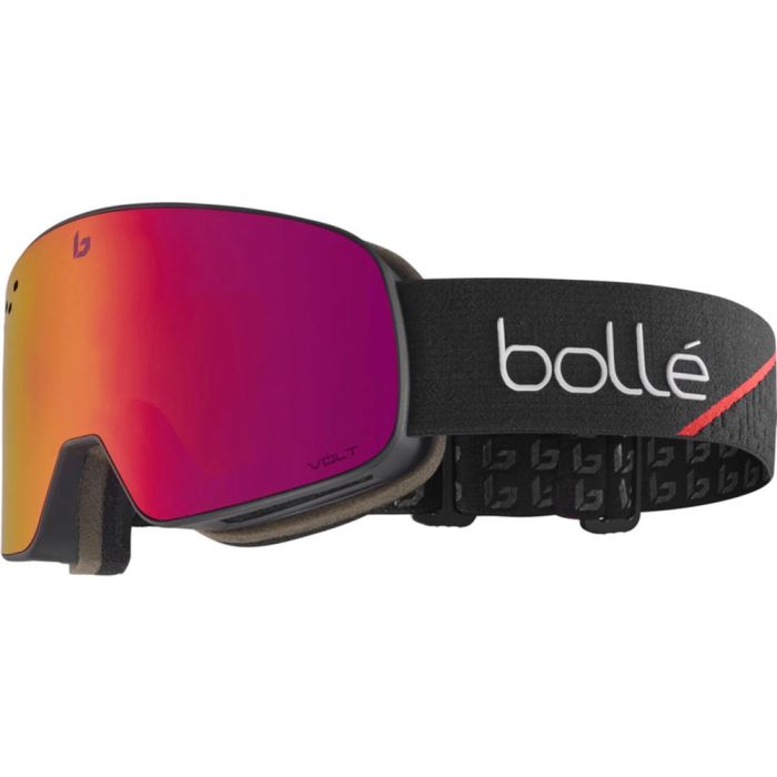 NAOČARE SKI BOLLE NEVADA race black matte-volt ruby