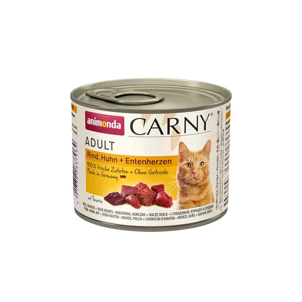 Animonda Carny® konzerva za mačke Adult Govedina, piletina i pačja srca 200gr