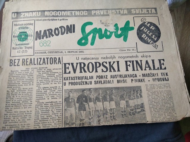 narodni Sport, br. 682 (Zagreb, 1954. god.)