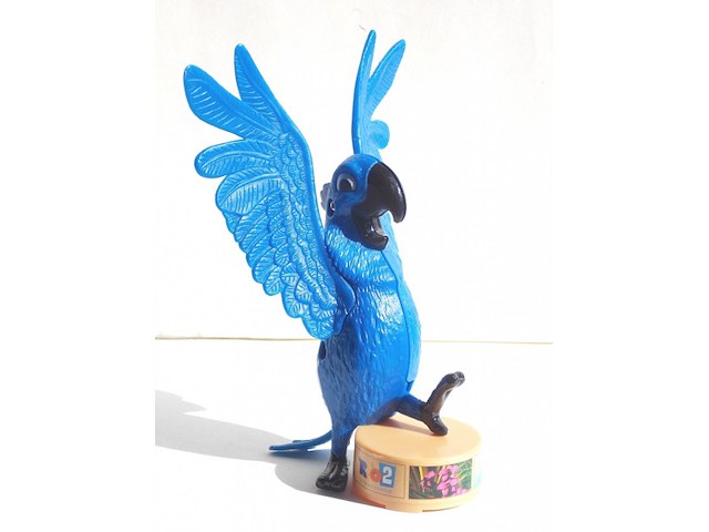 Plavi papagaj plastična igračka visina 15 cm