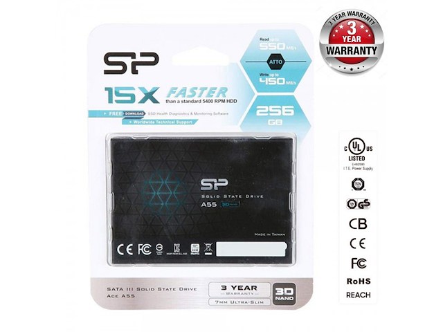 SSD 256Gb Silicon Power SATA A55 - garancija 3 god.