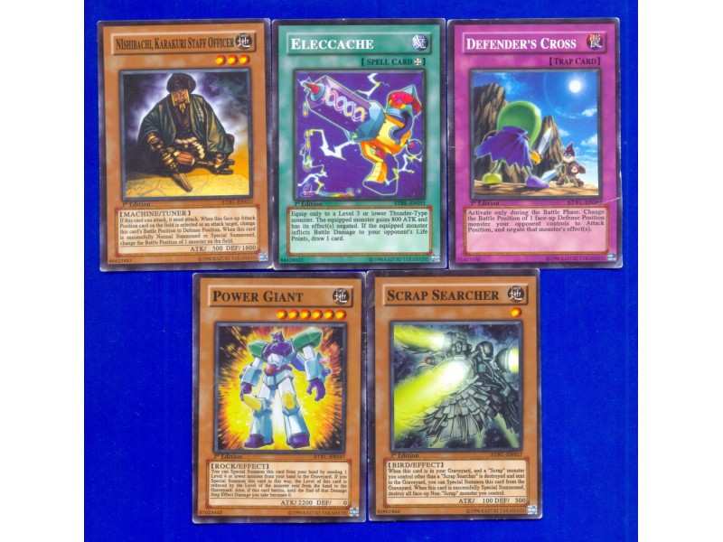 Lot Broj 8 - Kartice Yu-Gi-Oh! 5 Komada Kartica