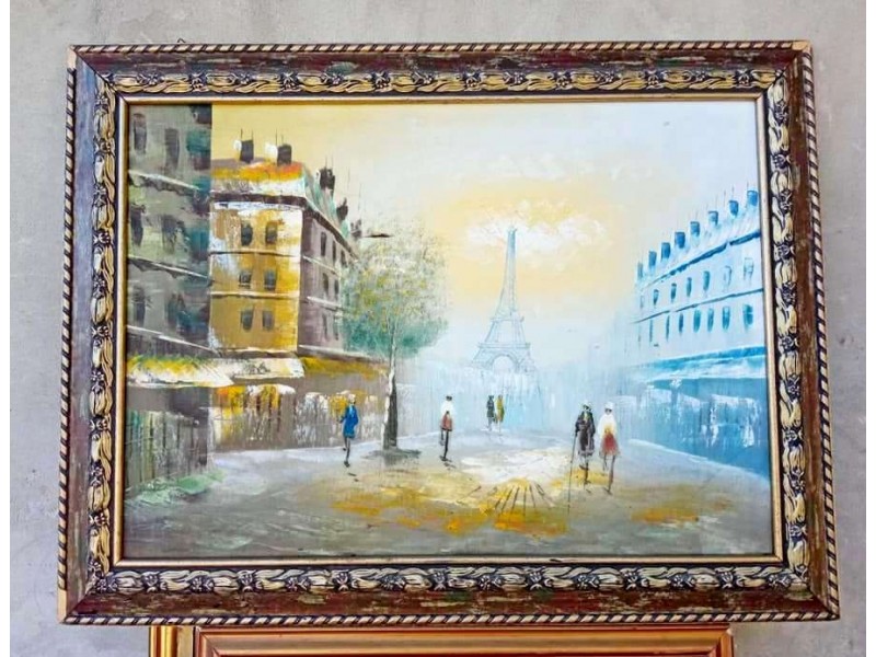Pariz, prelepo ulje na platnu, 84 x 64 cm