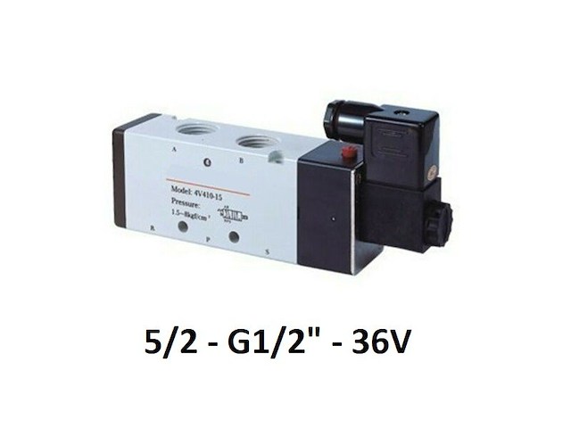 Pneumatski razvodnik elektromagnetni 5/2 G1/2″ 36VAC